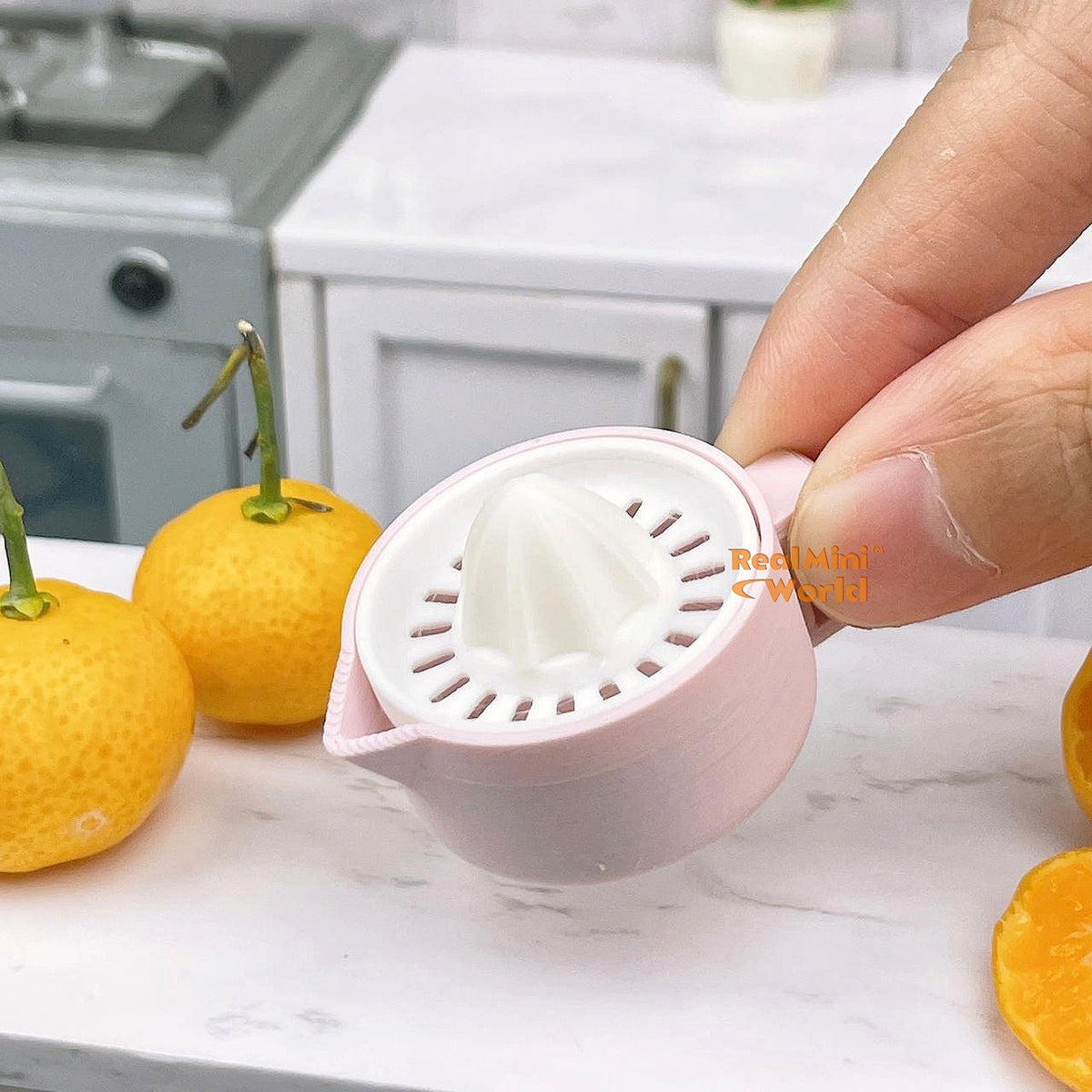 Miniature REAL Manual Citrus Squeezer (Pink) | Tiny Food Cooking Shop ...