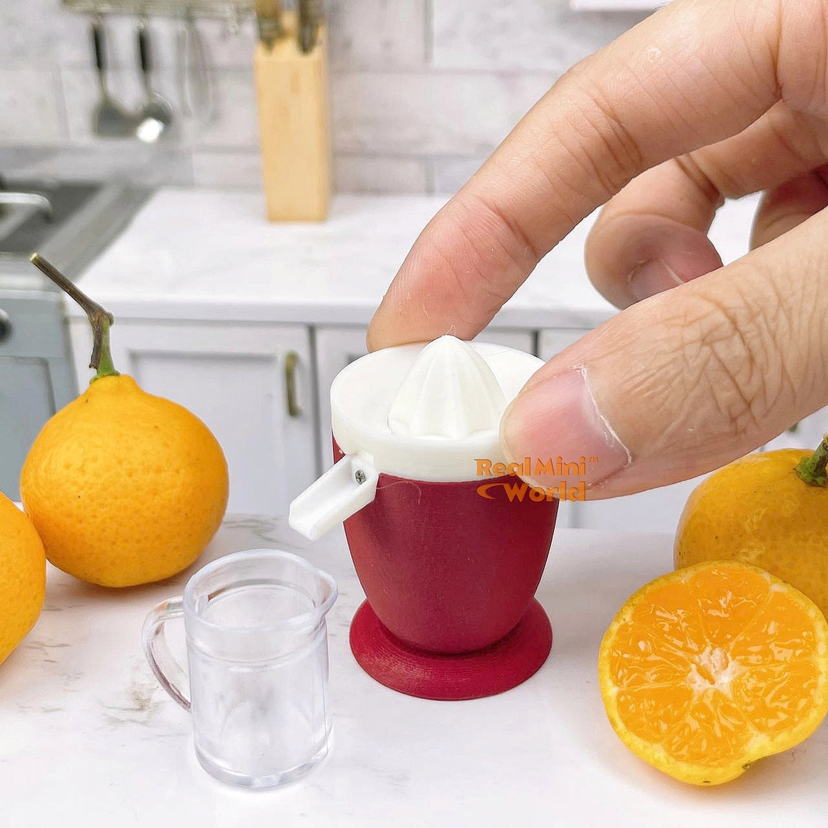 Miniature REAL Electric Citrus Squeezer (Red) | Mini Food Cooking Shop ...