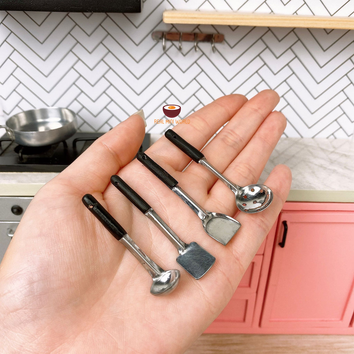 5in1 Stainless Steel Cookware Set with Wooden Grip | Mini Cooking Shop ...