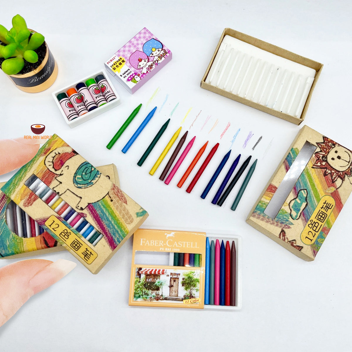 Miniature REAL Crayon Set : create tiny drawings | Dollhouse Miniature ...