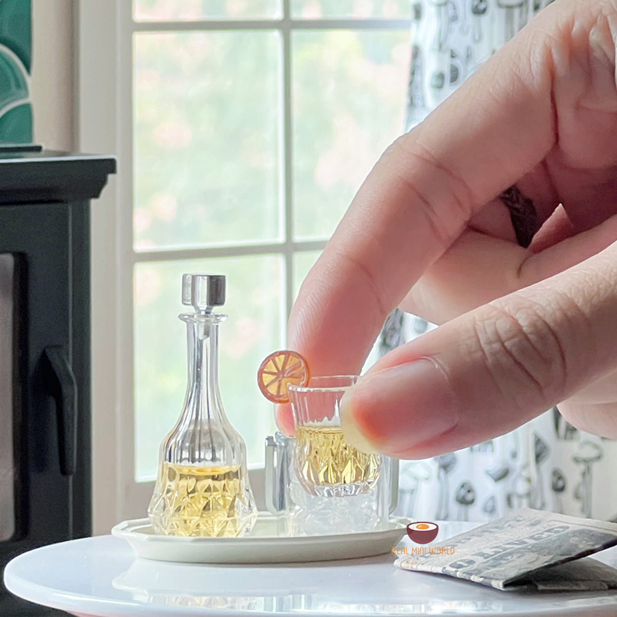 Miniature Wine Champagne Glass Bottle Set | Mini Food Cooking Shop ...