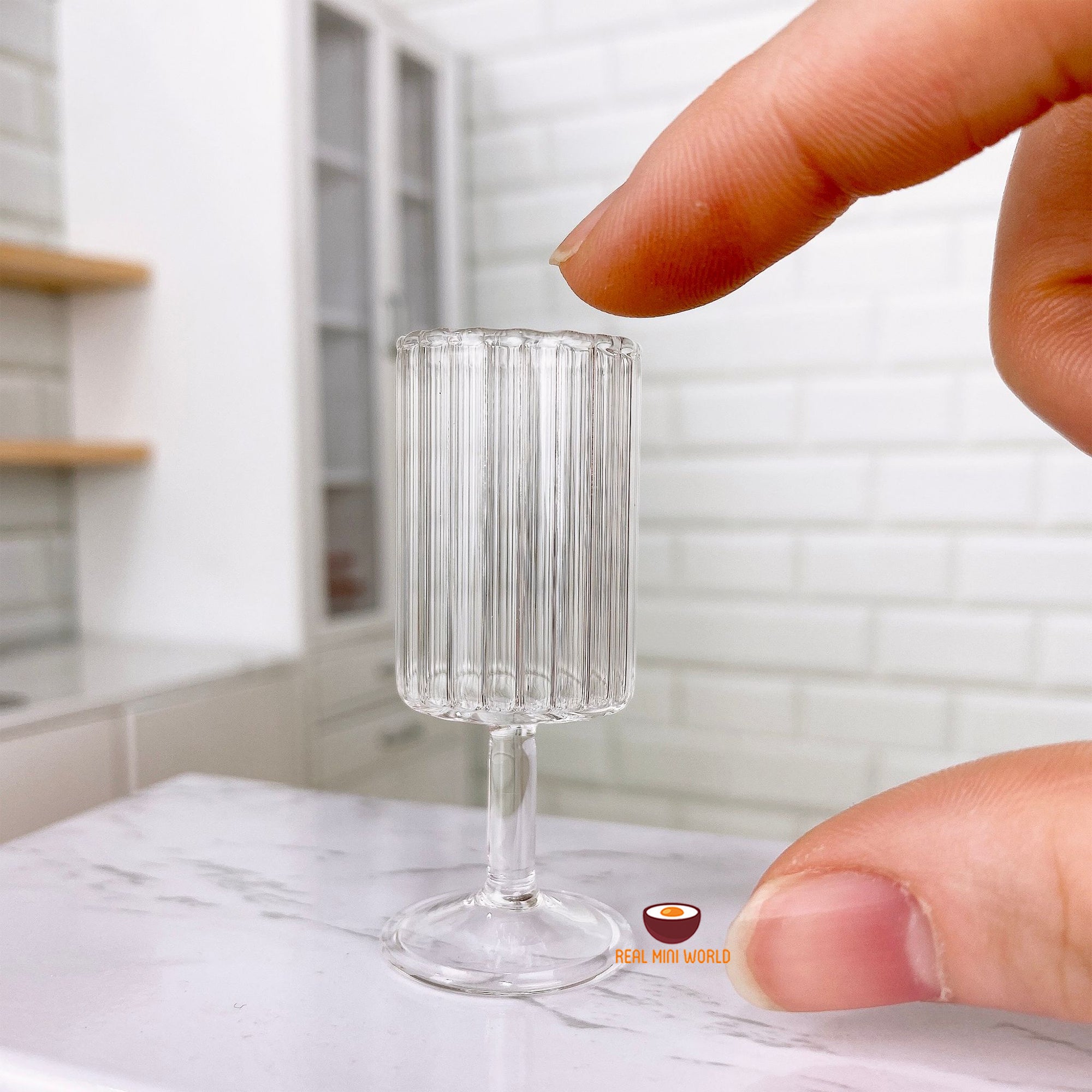 Miniature Cordial Ripple Glass | Mini Cooking Store – Real Mini World