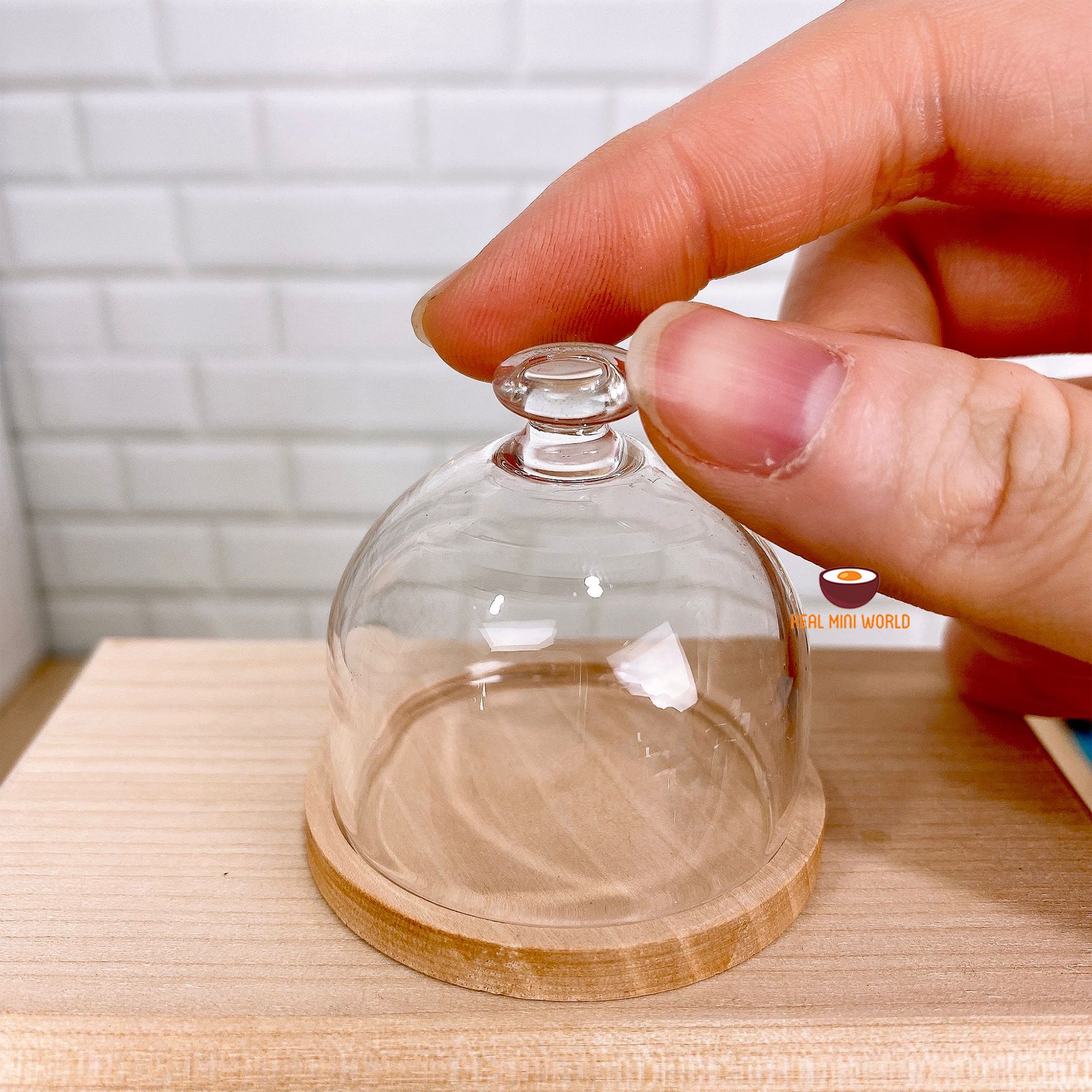 Miniature Glass Cake Dome | Mini Cooking Shop – Real Mini World