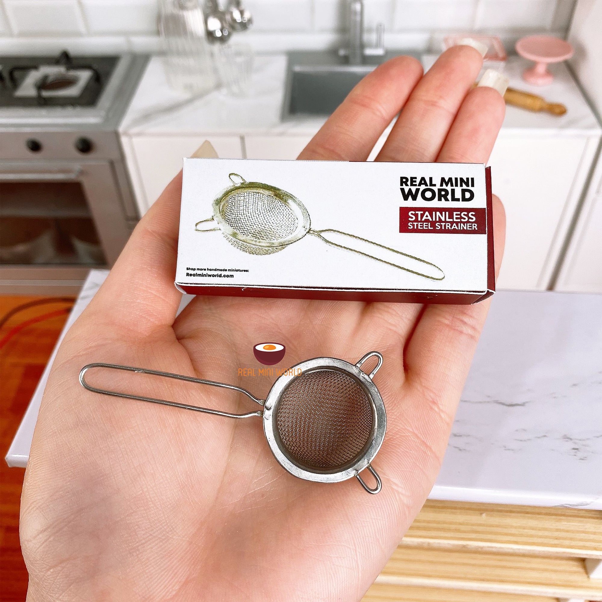 Miniature Stainless Steel Real Strainer | Mini Cooking Shop – Real Mini ...