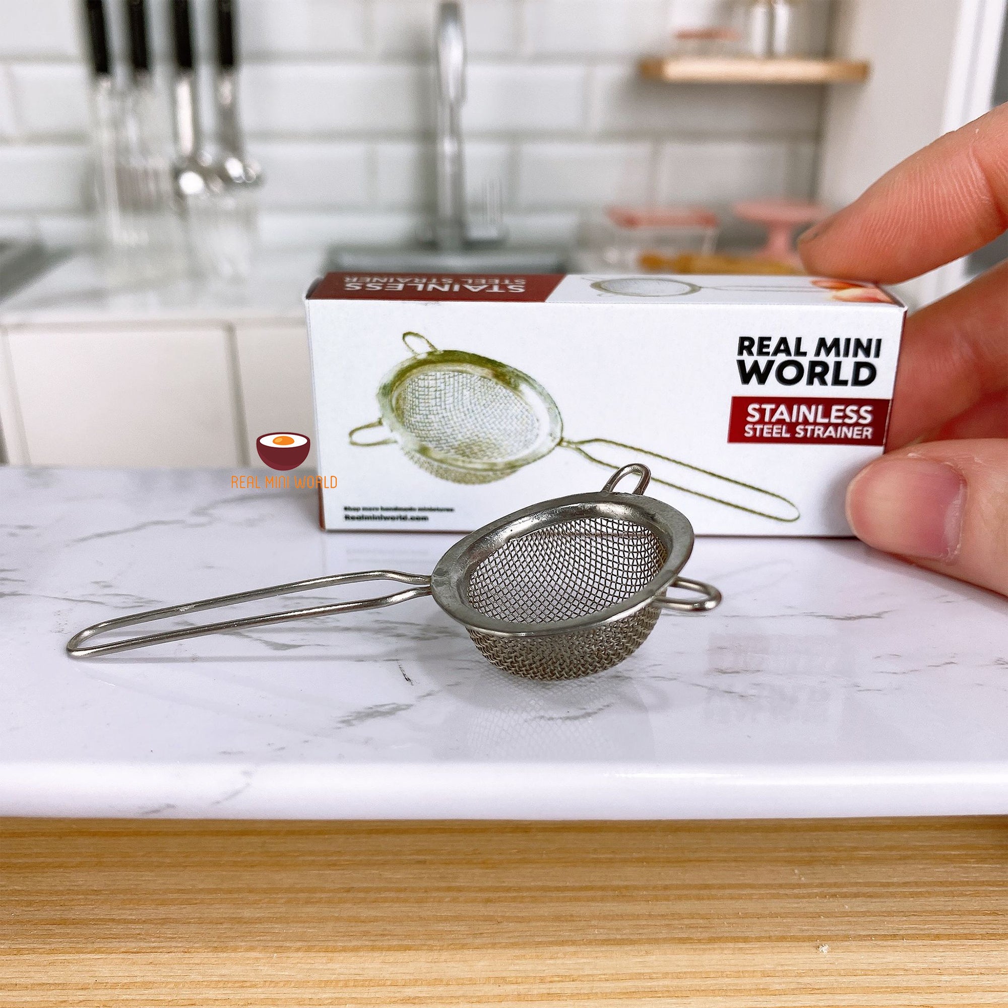 Miniature Stainless Steel Real Strainer | Mini Cooking Shop – Real Mini ...