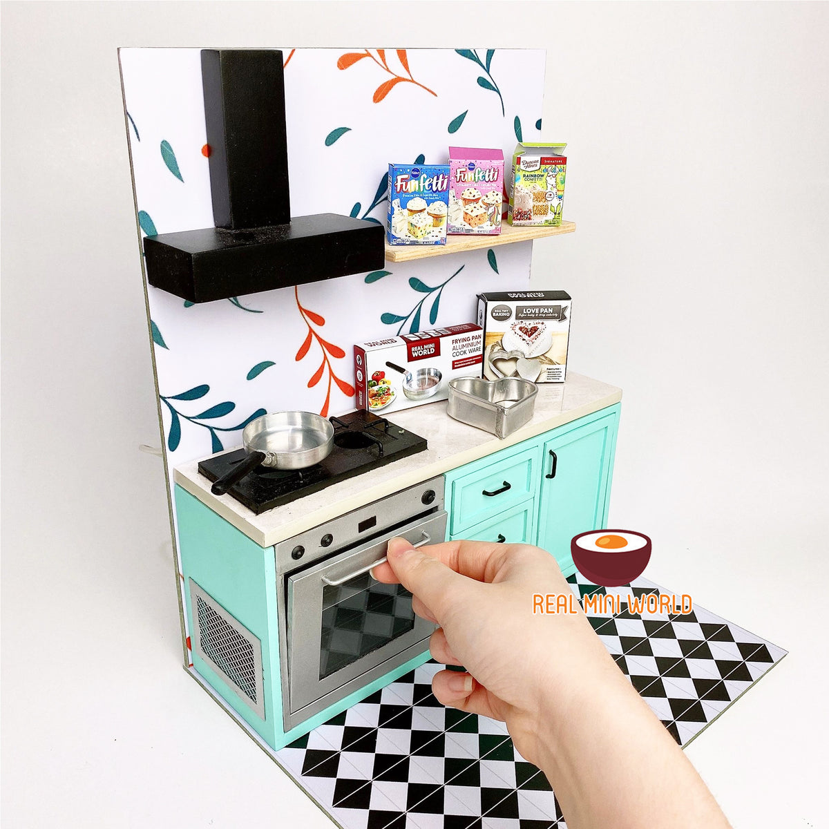 Mini 2in1 REAL Baking & Cooking Kitchen Set 90s Tosca Retro – Real Mini ...
