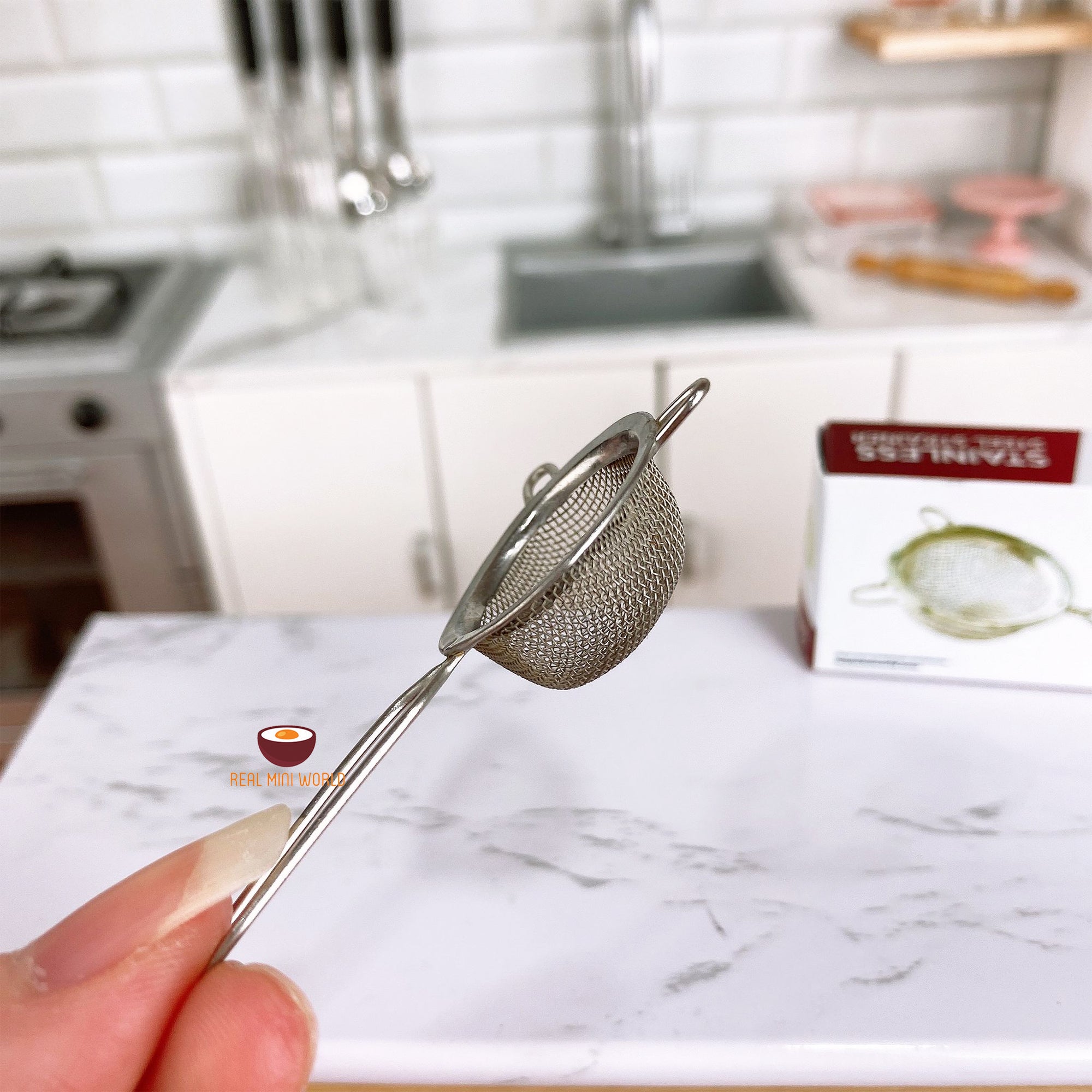 Miniature Stainless Steel Real Strainer | Mini Cooking Shop – Real Mini ...