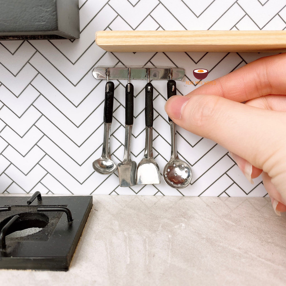 5in1 Stainless Steel Cookware Set with Wooden Grip | Mini Cooking Shop ...