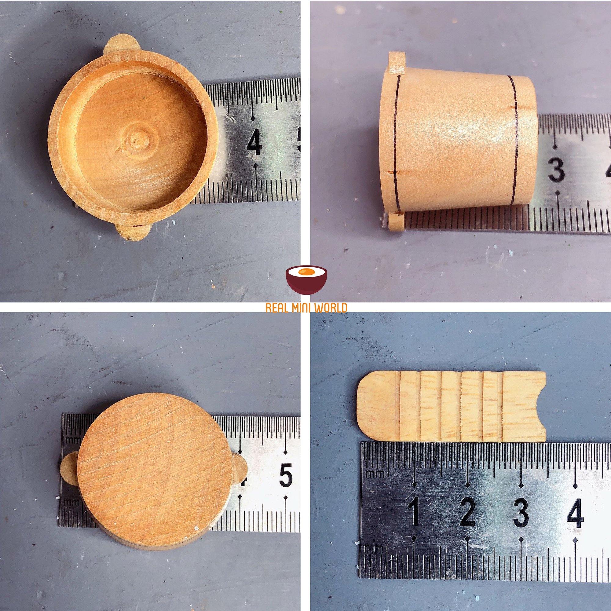Miniature wooden Laundry Tub Basin with Washboard : clean your miniatu ...