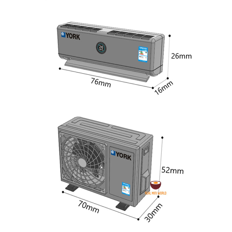 REAL WORKING Fan Miniature AC Air Conditioner Outdoor Unit – Real Mini ...
