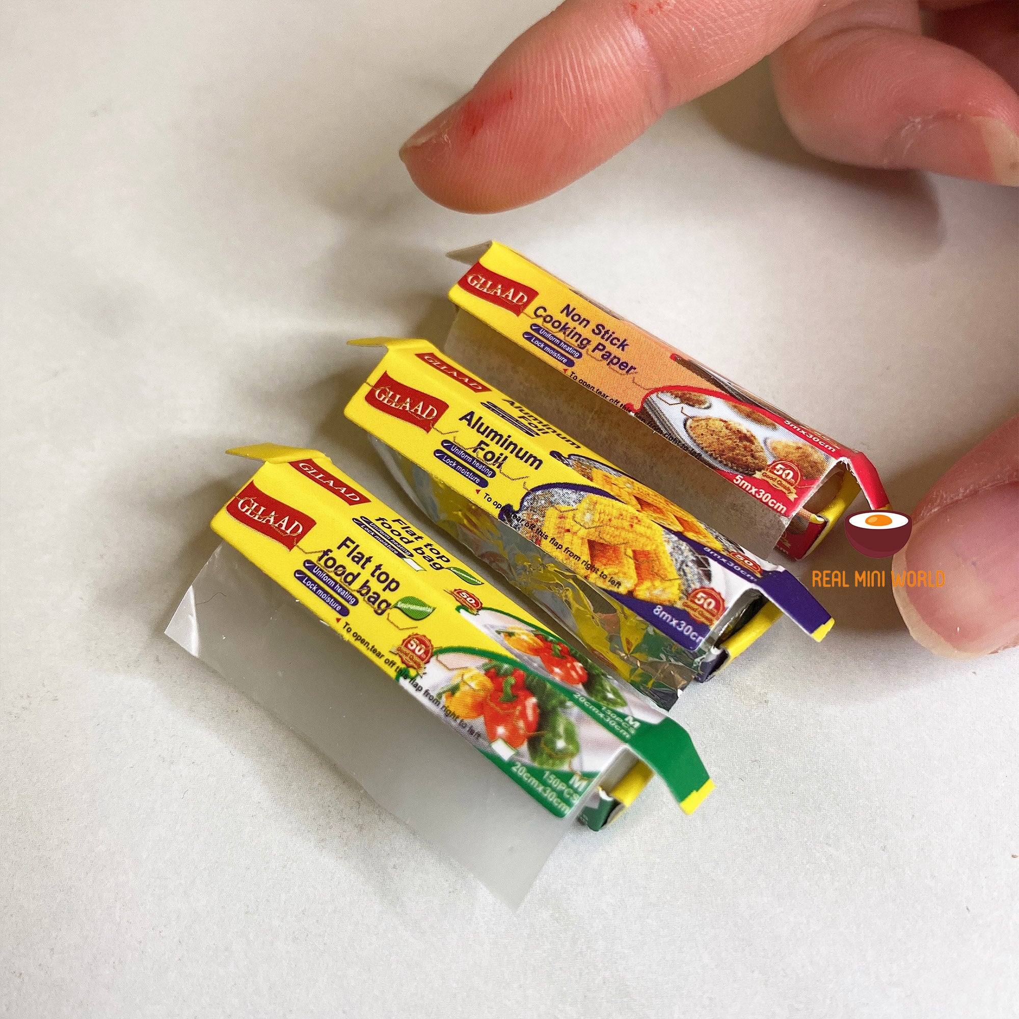 Miniature Cooking Aluminium foil, Food Bag, Non-Stick Baking Paper Set ...