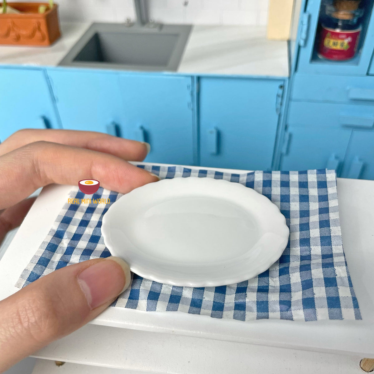 Mini Real Kitchen Ceramic Simple Oval Plate for Tiny Edible Food – Real ...