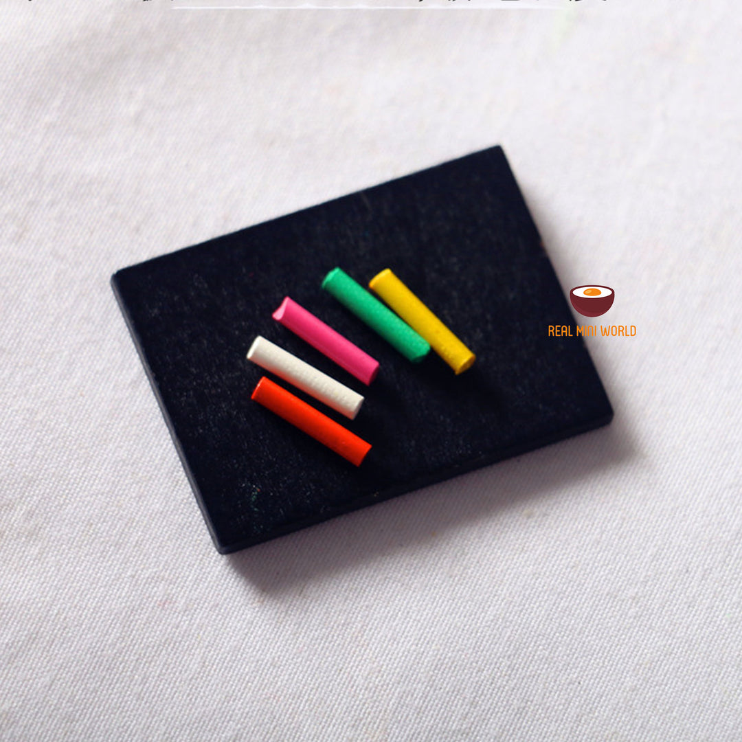 REAL miniature chalkboard and chalk set (can make real tiny art drawin ...