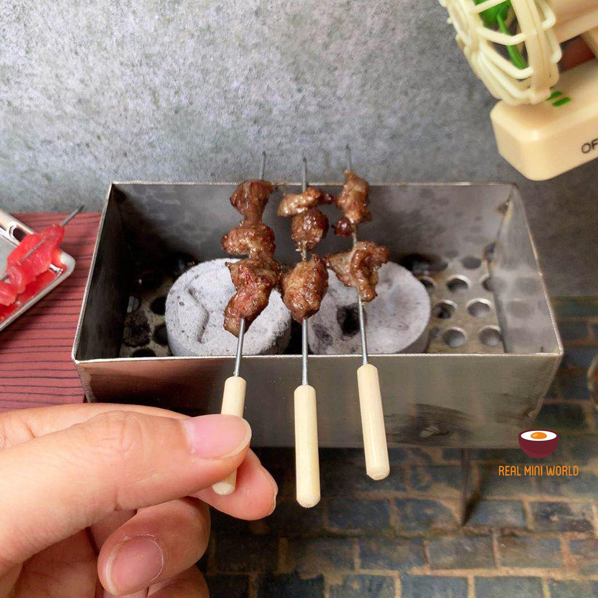 Miniature charcoal grill stove set (stainless steel) : mini cooking re ...