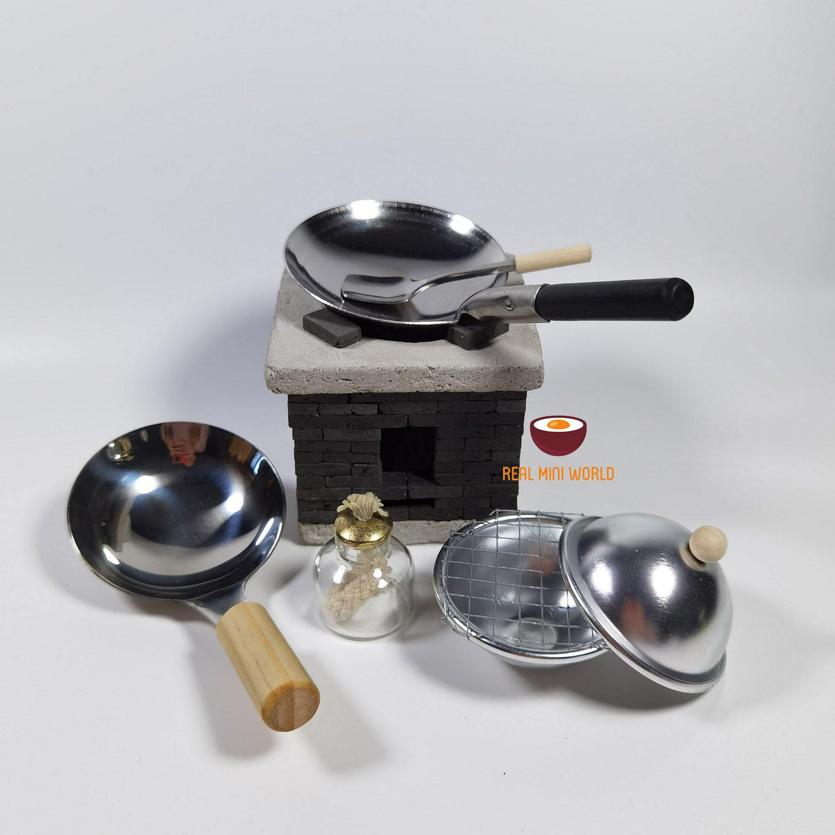 Miniature real cooking stove set : cook real mini food | Real Mini World