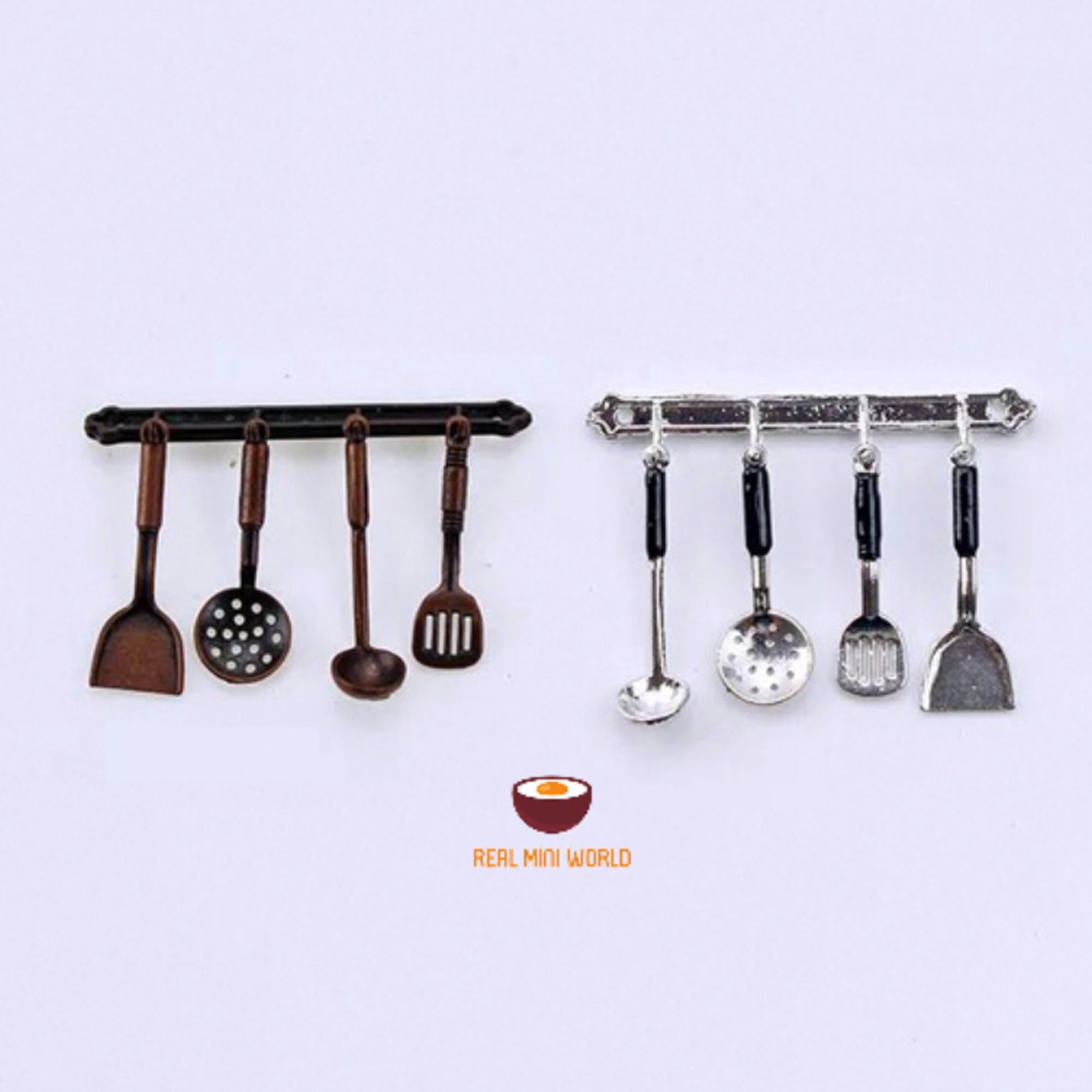 Miniature Cooking Utensils 1:12 miniature metal cookware set of 4 pcs ...