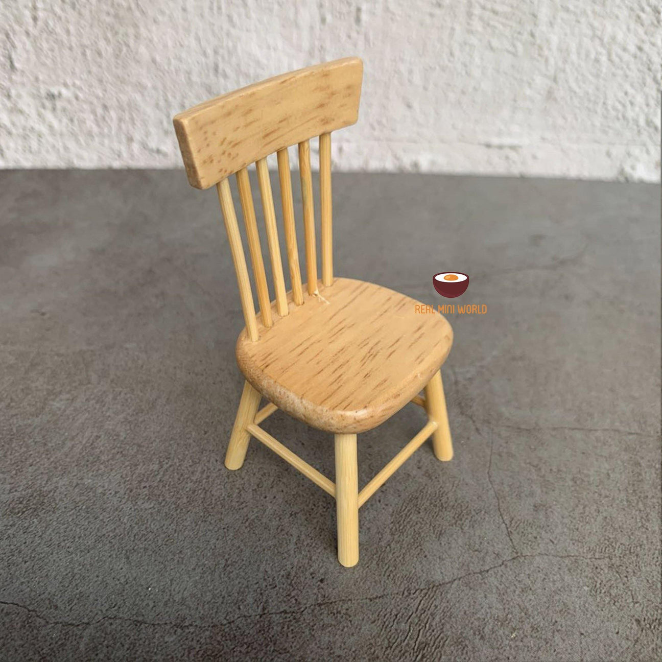 Miniature dollhouse dining table and chair | Real Mini World