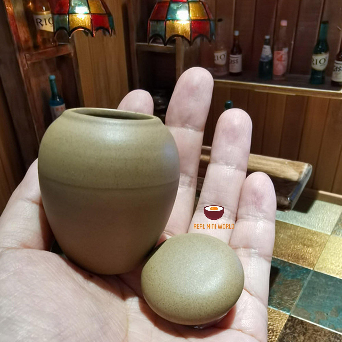 REAL COOKING Miniature air tight ceramic pickle jar pot | Real Mini World