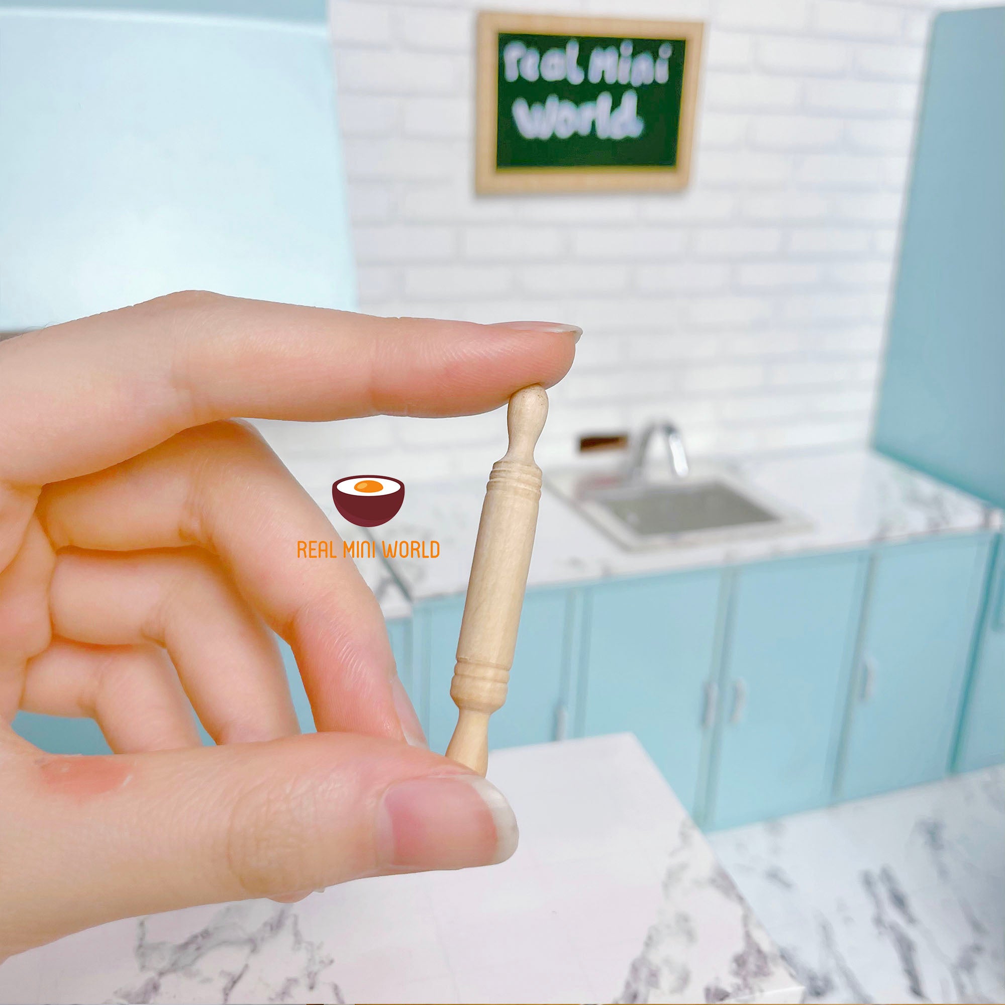 Miniature Baking Rolling Pin and Flour Sacks : Tiny Baking Set – Real ...