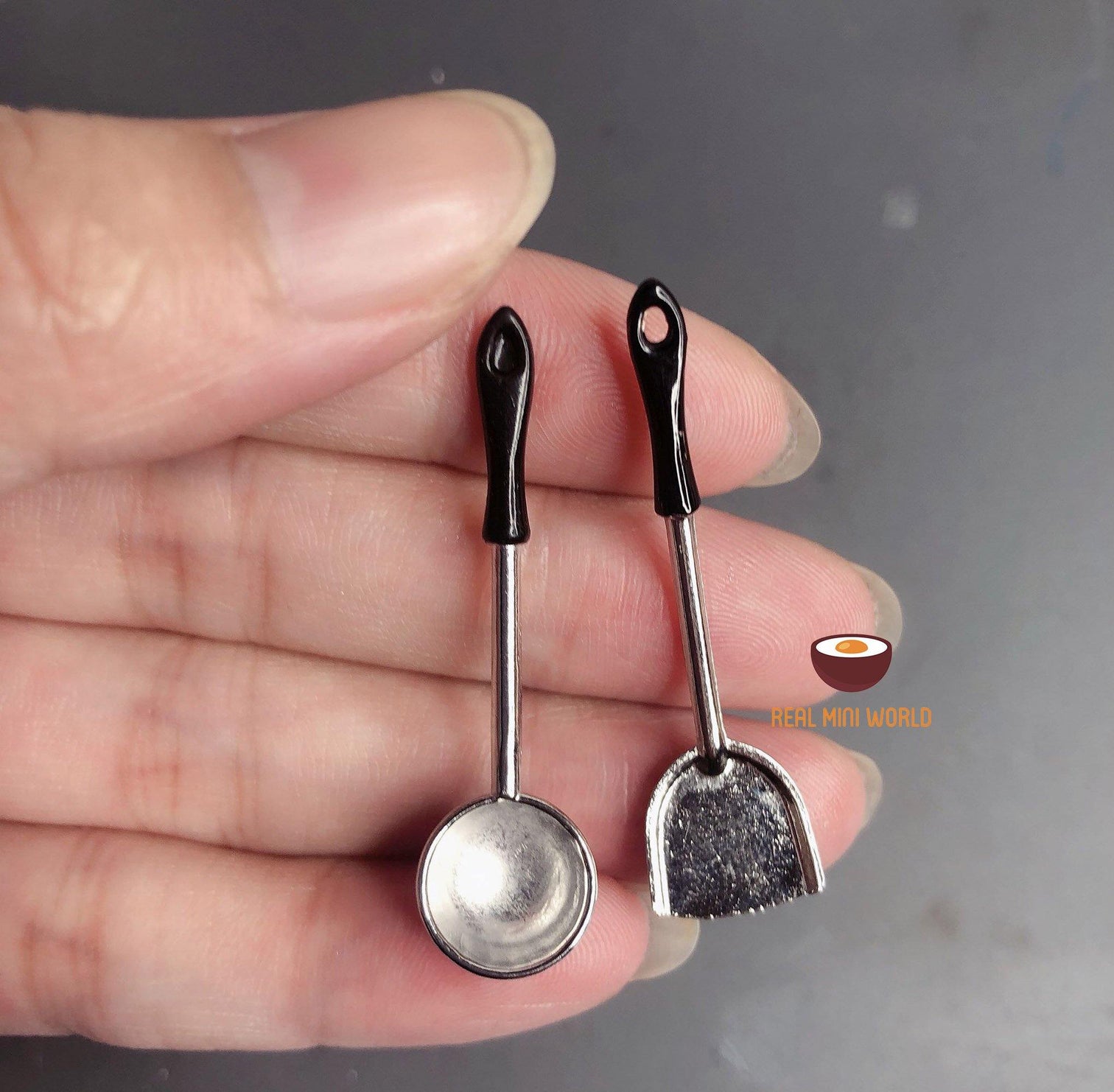 Miniature Real Cooking Cookware Set : Spatula and Spoon – Real Mini World