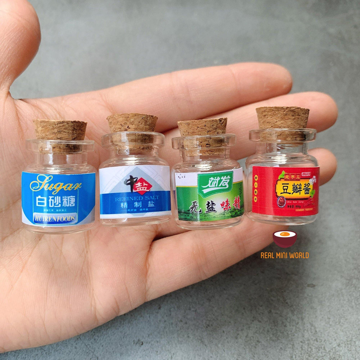 REAL miniature cooking sauce jar : for mini cooking | Real Mini World