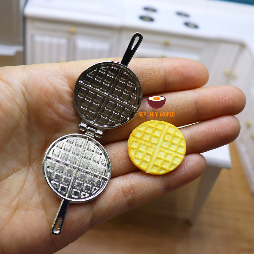 Miniature Cooking Real Classic Waffle Pan 1:12 for Tiny Food Cooking ...