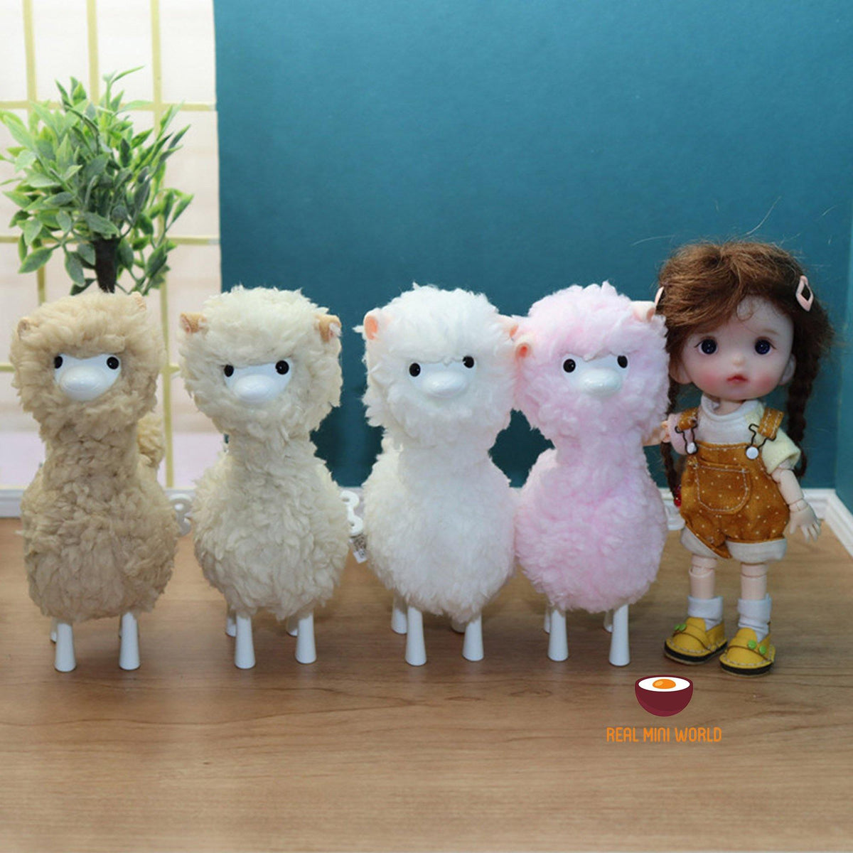Doll House Miniature REAL Walking Alpaca | Real Mini World