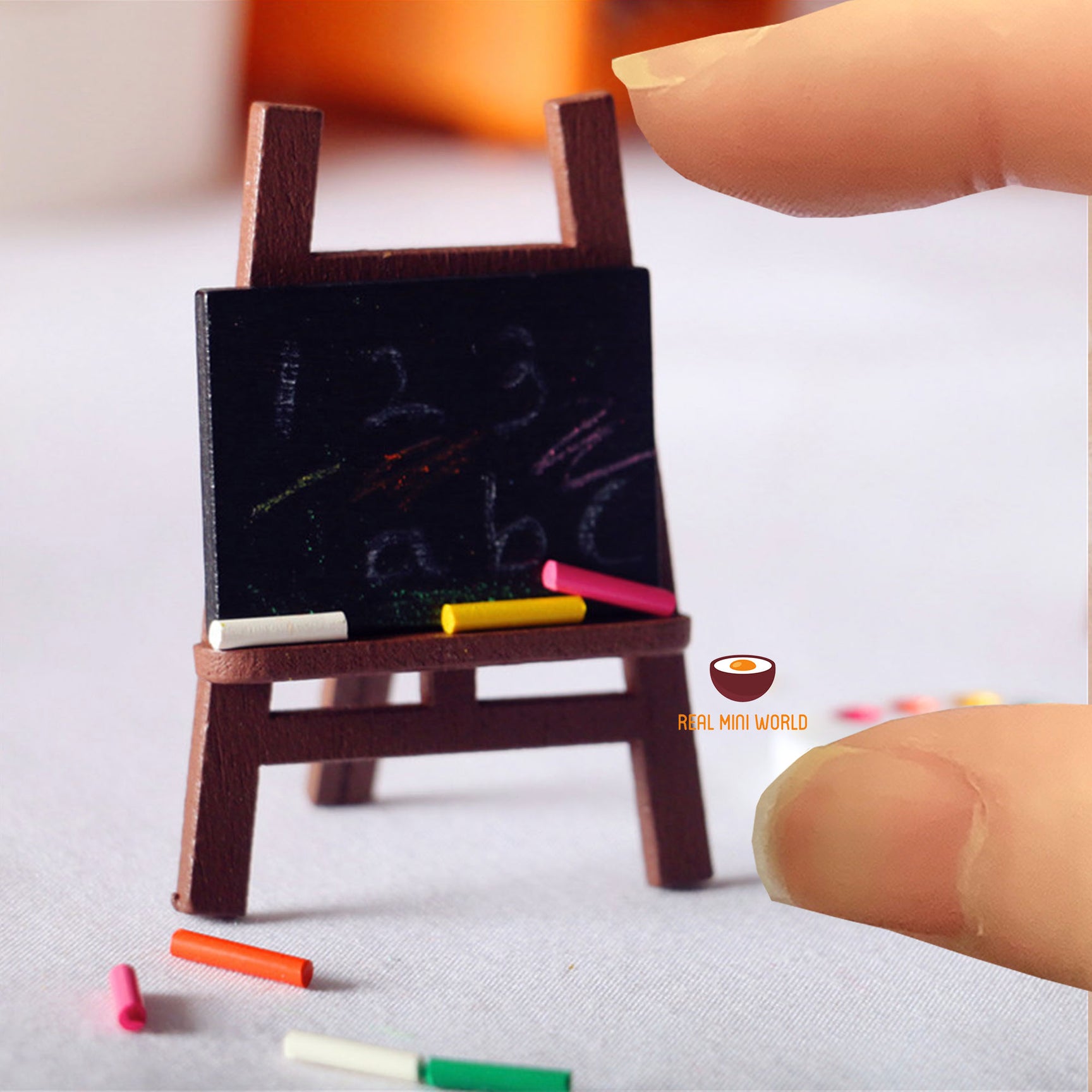 REAL miniature chalkboard and chalk set (can make real tiny art drawin ...