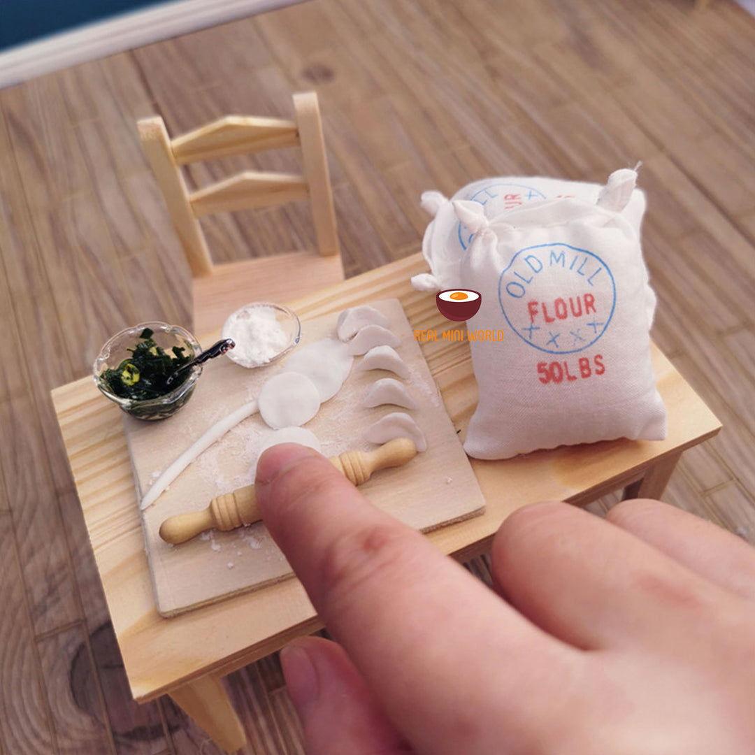 Miniature Baking Rolling Pin and Flour Sacks : Tiny Baking Set – Real ...