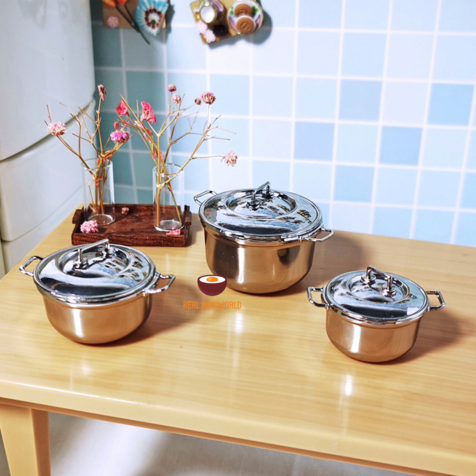 REAL COOKING 1:12 miniature alloy soup pot : cook tiny food – Real Mini ...