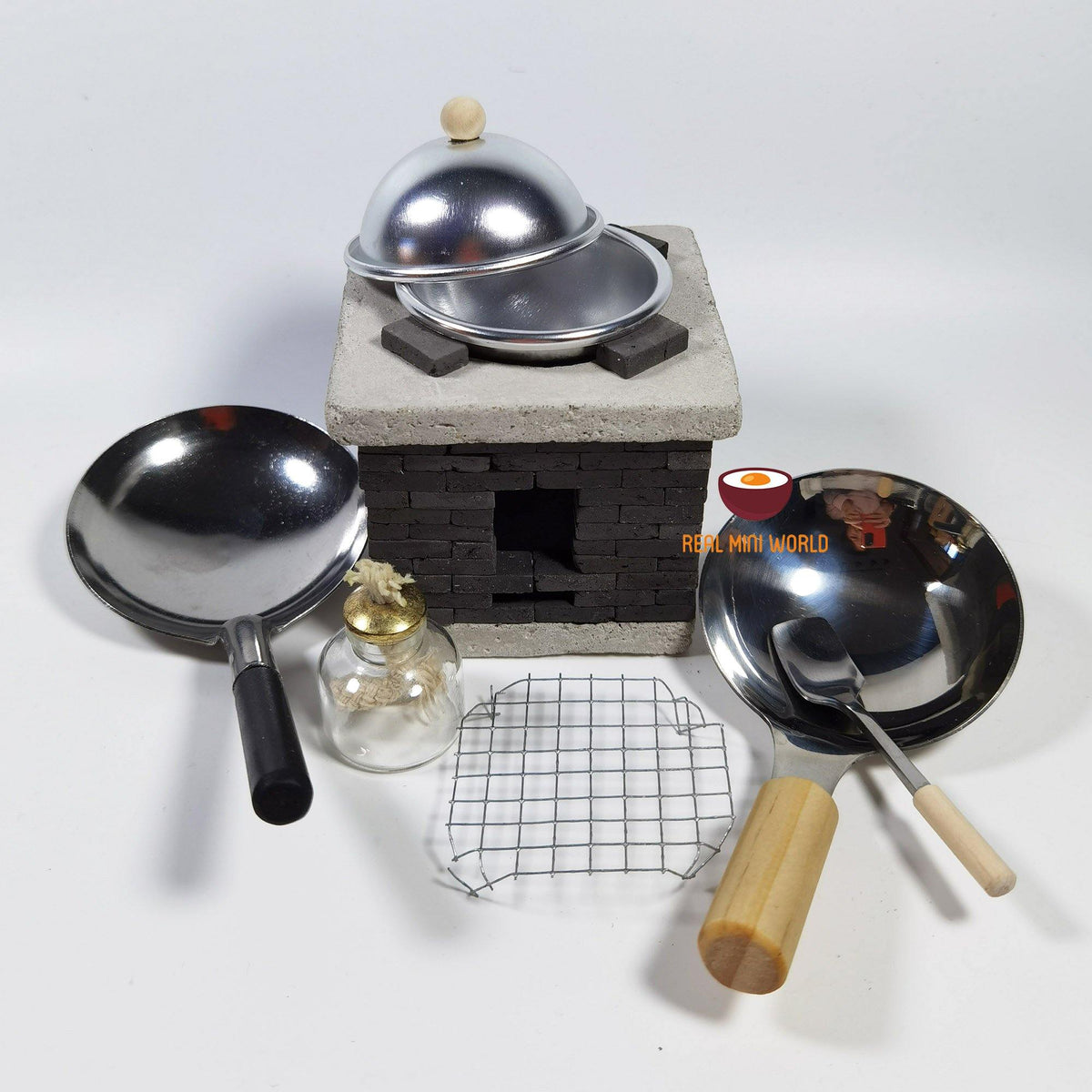 Miniature real cooking stove set : cook real mini food | Real Mini World
