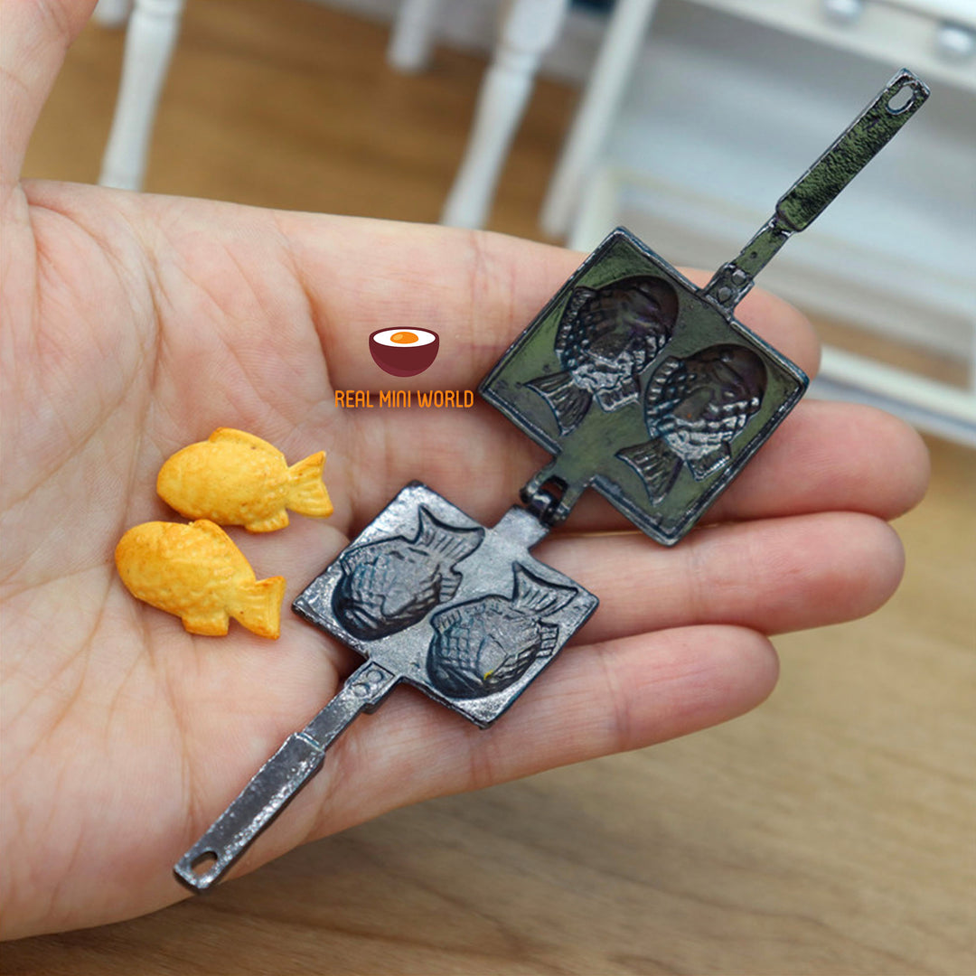 Miniature REAL Cooking Taiyaki Waffle Pan 1:12 – Real Mini World