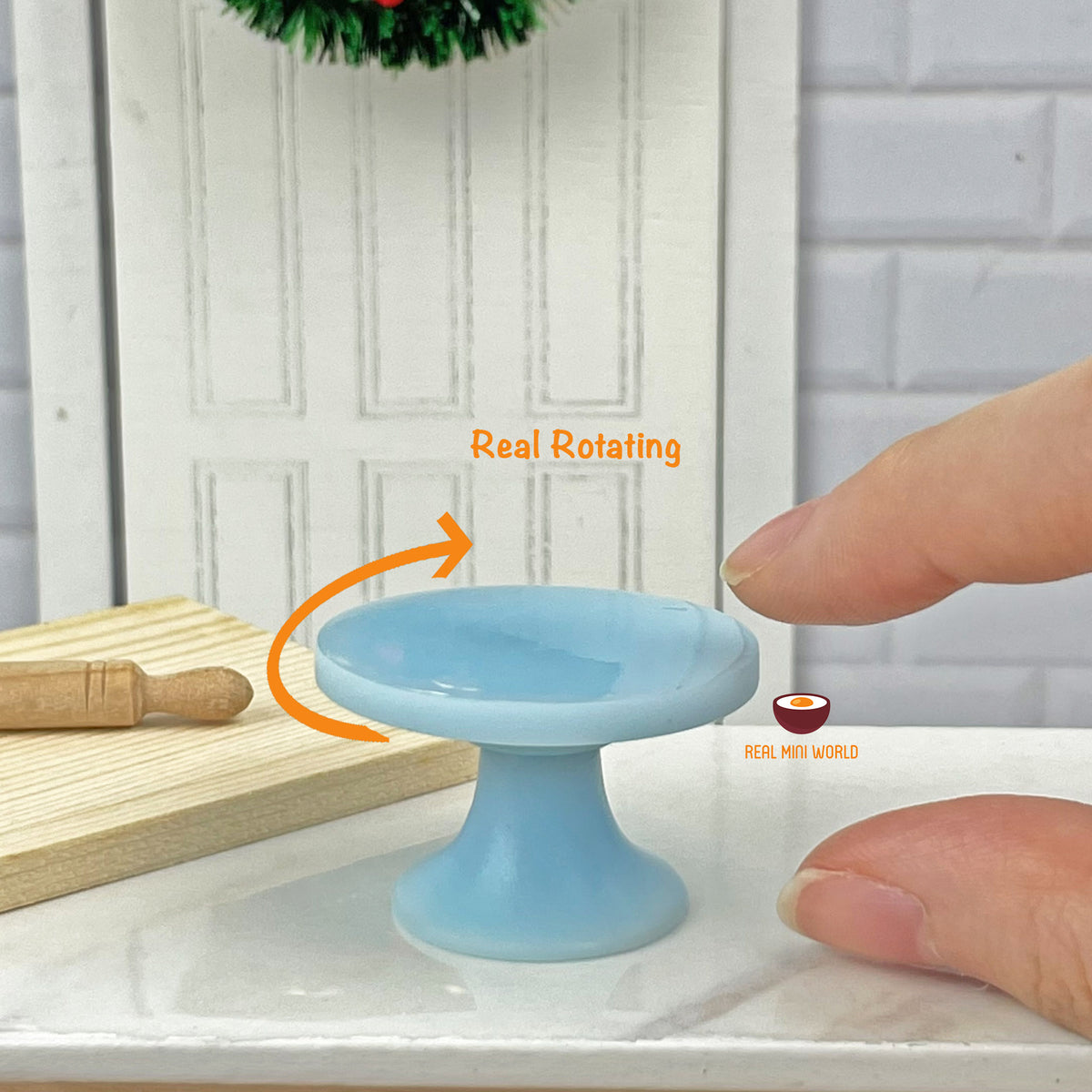 Mini Baking Real Rotating Cake Decorating Turntables Blue – Real Mini World