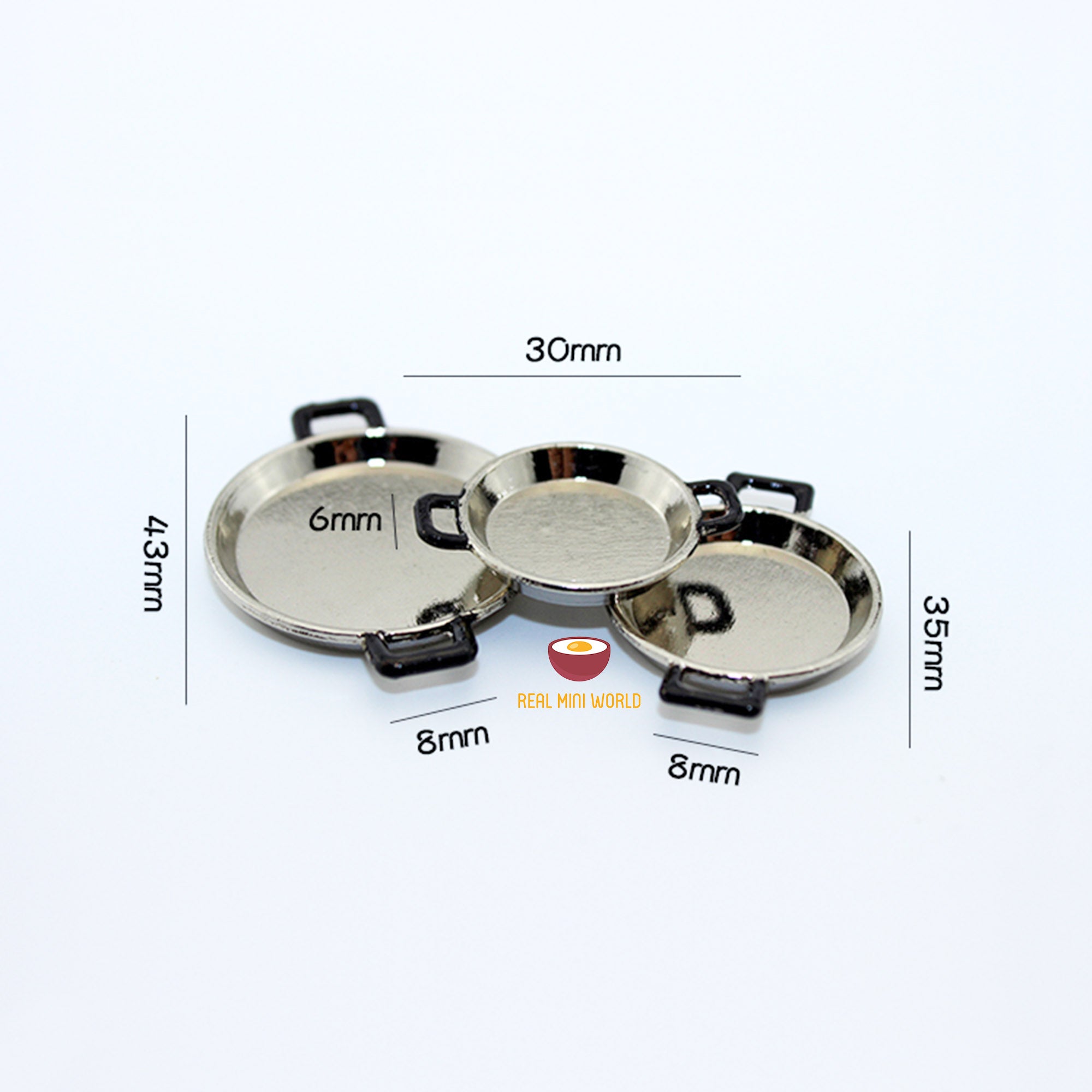 Miniature Real Cooking Two Ear Pan Set: cook real mini edible food ...