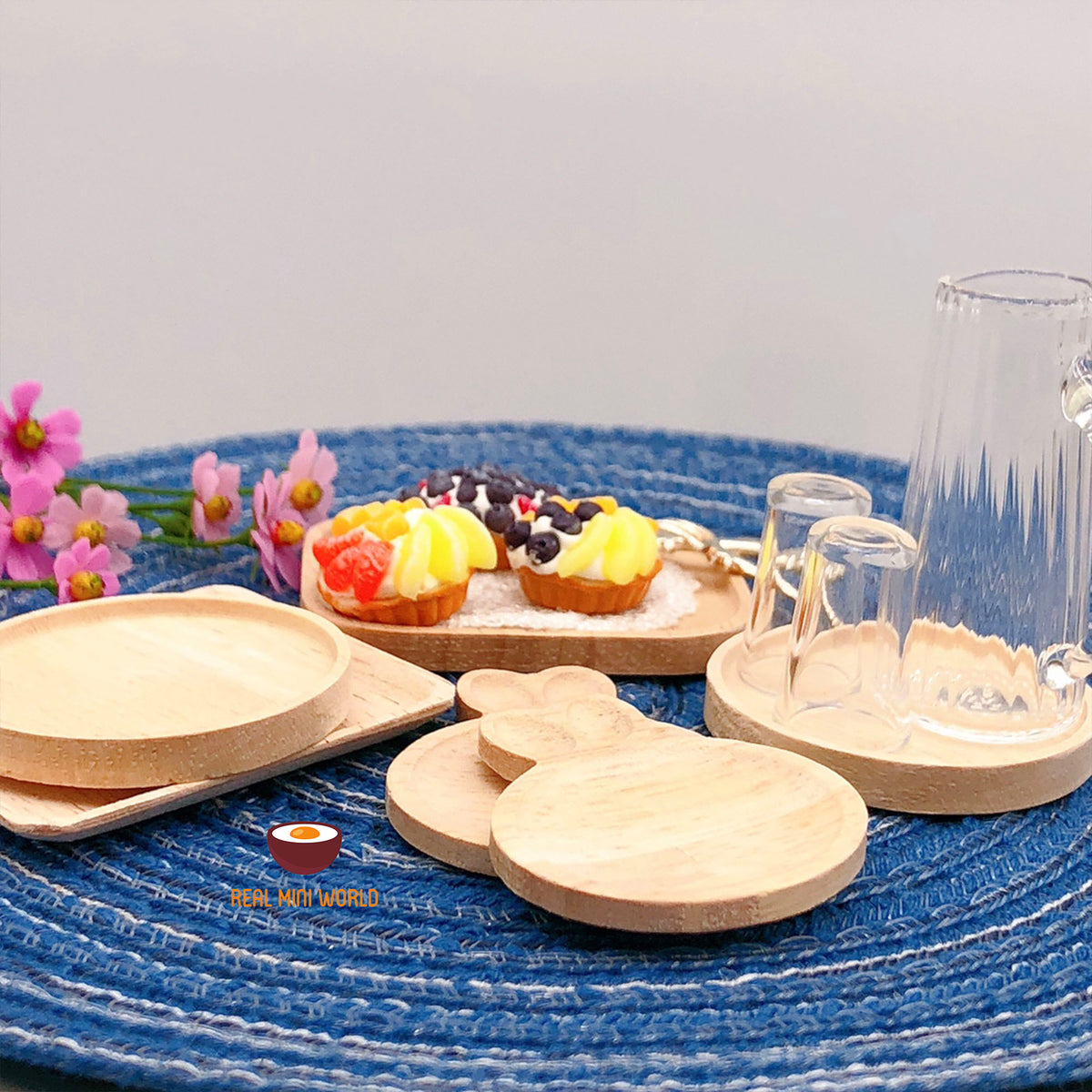 Miniature Kitchen Cute Wooden Plate | Mini Cooking Shop – Real Mini World