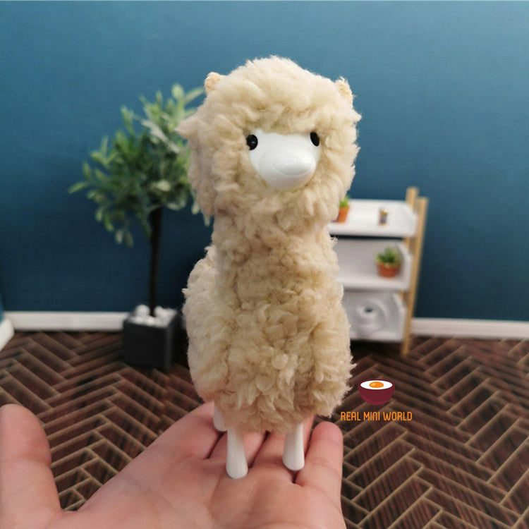 Doll House Miniature REAL Walking Alpaca | Real Mini World