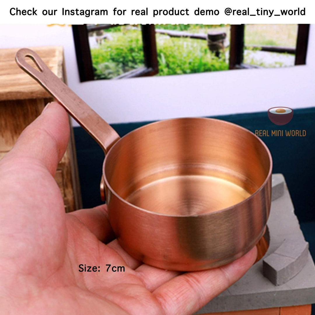 Miniature Cooking Copper Sauce Pan : cook real mini food | Real Mini World